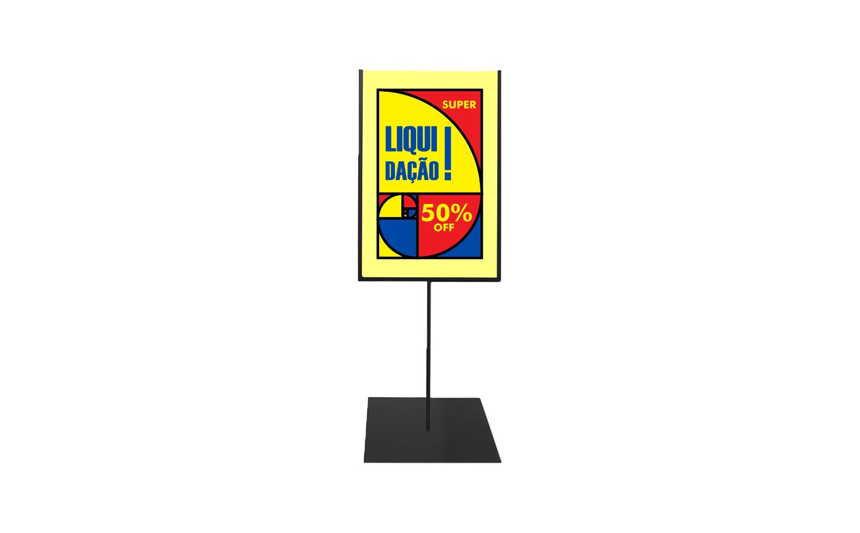 Porta Cartaz A3 Vertical em Metal - Expositores Display Style