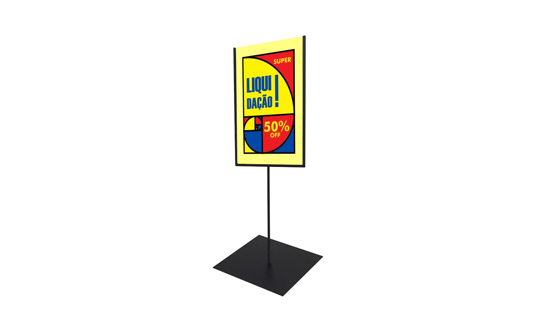 Porta Cartaz A3 Vertical em Metal - Expositores Display Style