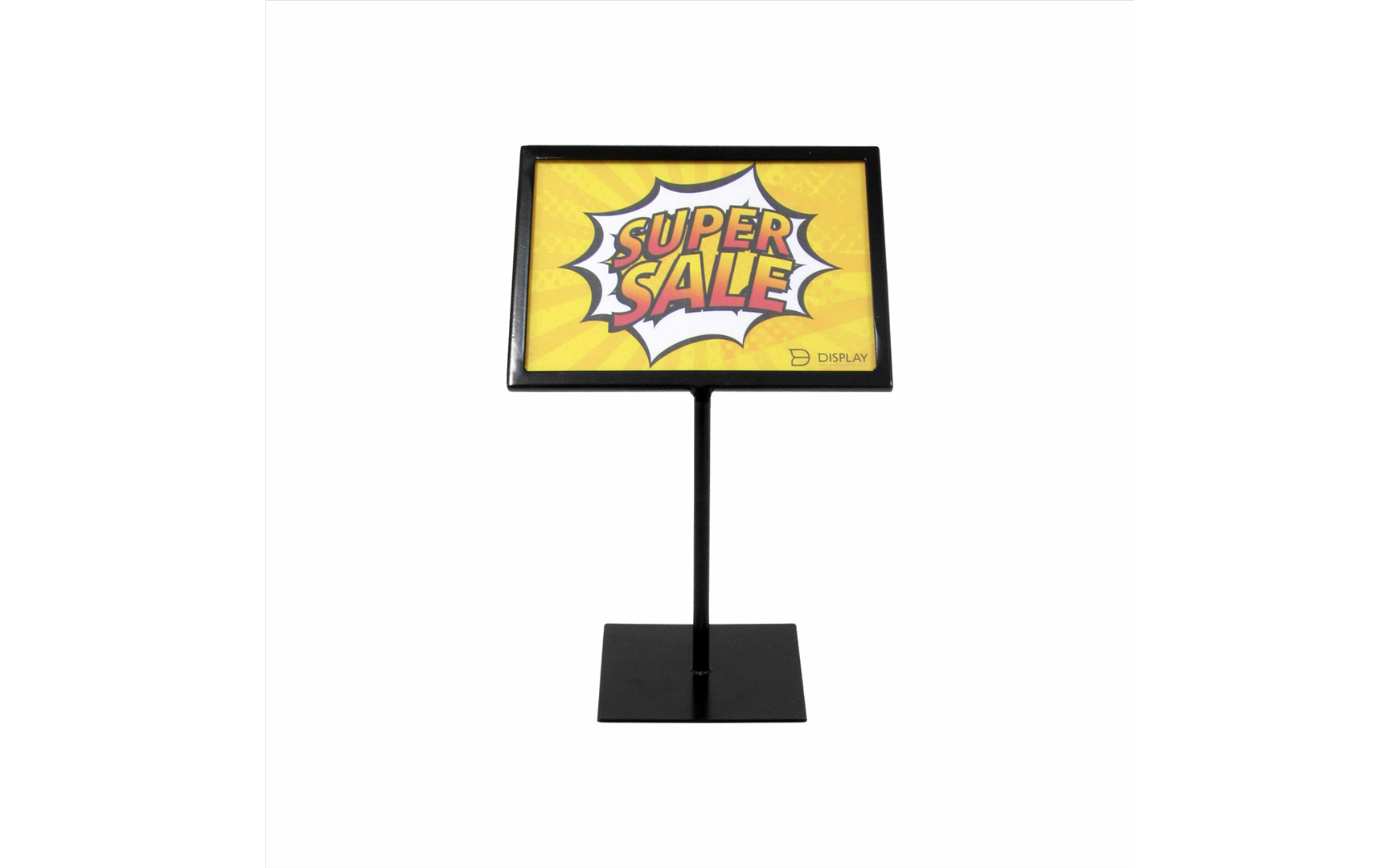 Porta Cartaz A5 Inclinado em Metal – Haste 18 cm - Display Style